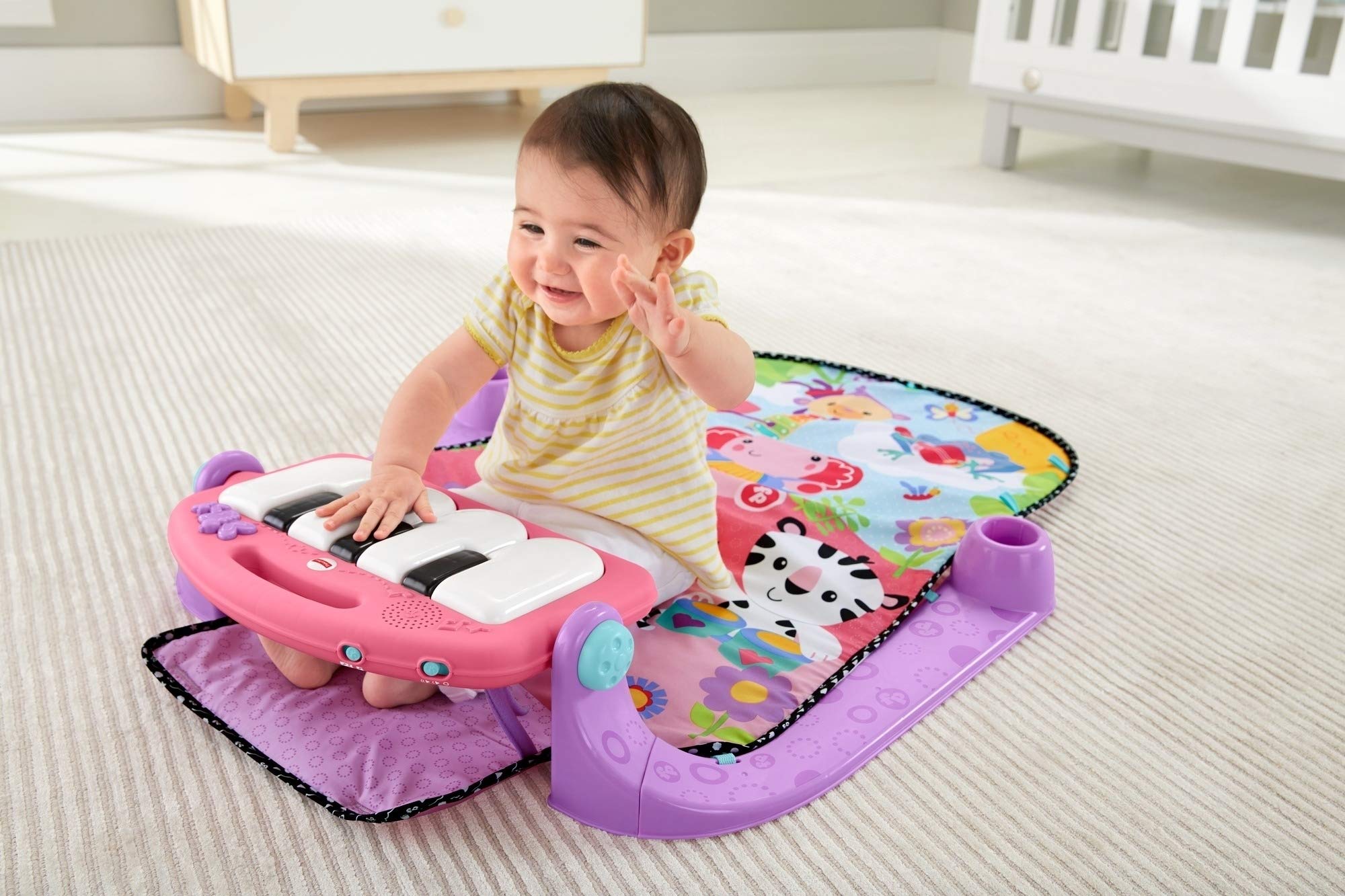 Fisher-Price Kick & Play Piano Gym, Pink