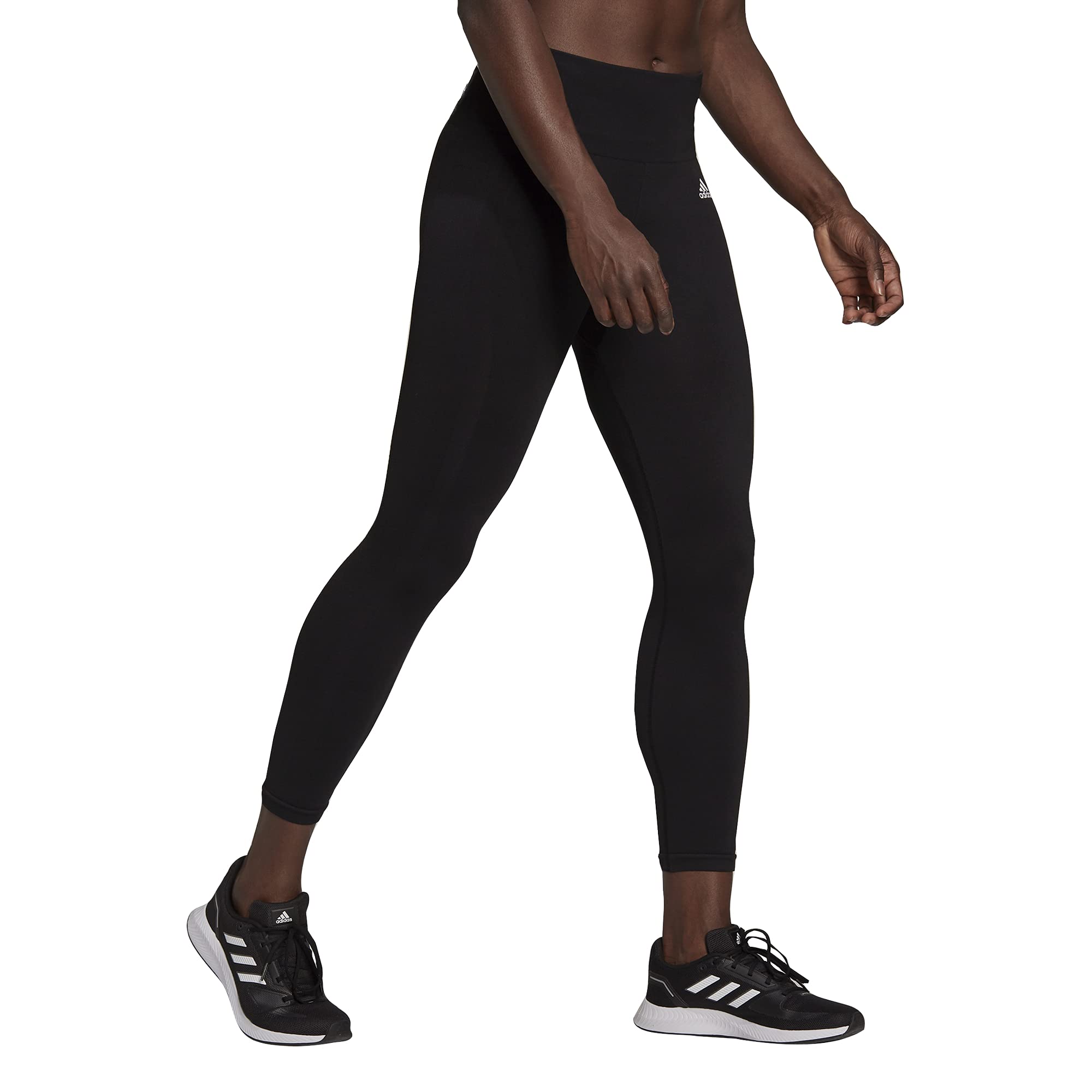 adidas Women's Aeroknit Yoga Seamless 7/8 Tights, Black/White, Medium