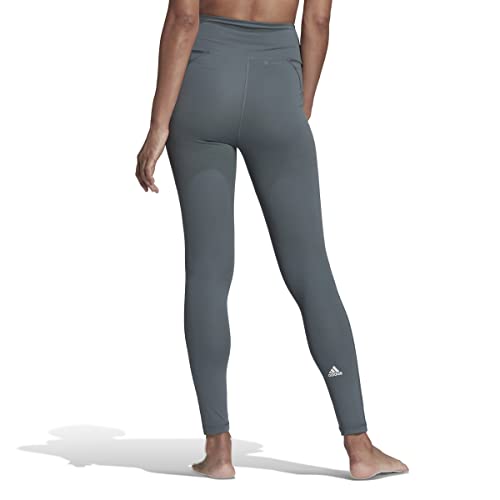 adidas Women's Yoga High Waisted Tights, Blue Oxide, Medium