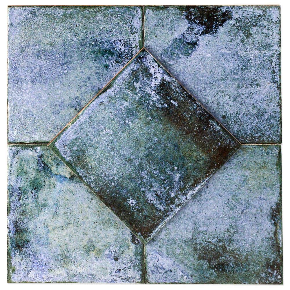 Angela Harris Blue 8 in. x 8 in. Polished Ceramic Wall Tile (25 Pieces 10.76 Sq. Ft. / Box)