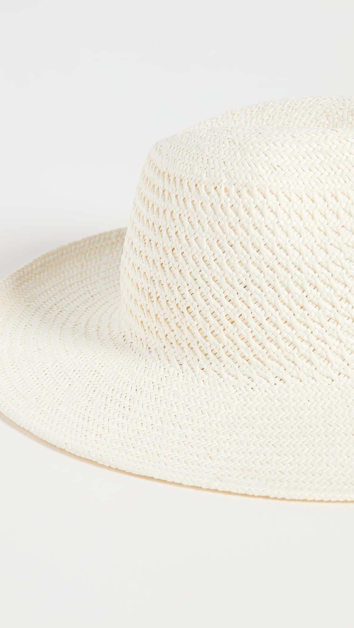 Hat Attack Women's Vented Luxe Packable Straw Hat, Bleach, White, One Size