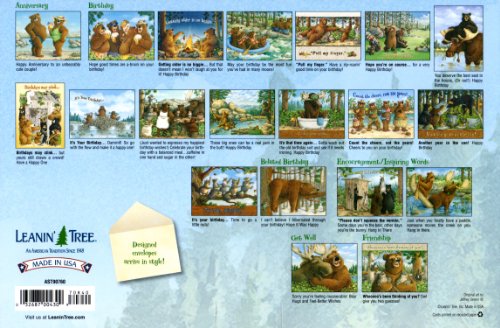 Leanin' Tree Funny Greeting Cards - Laughing Bear Art [AST90760] - 20 Greeting Cards with Full-color Interiors