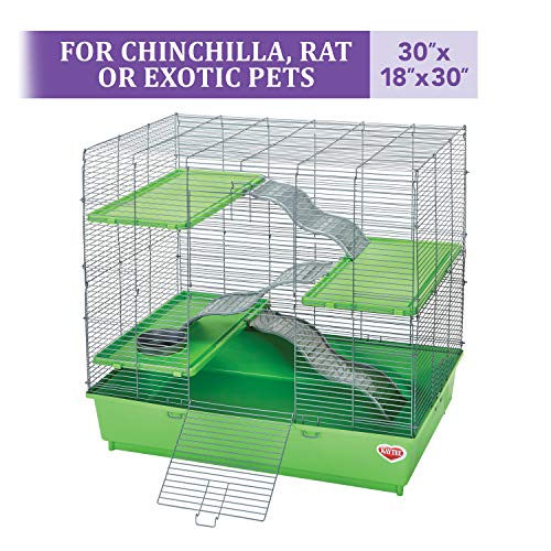 Kaytee My First Home Multi-Level Exotics Habitat for Pet Chinchillas, Rats, Degus, Sugar Gliders and Other Exotic Small Animals