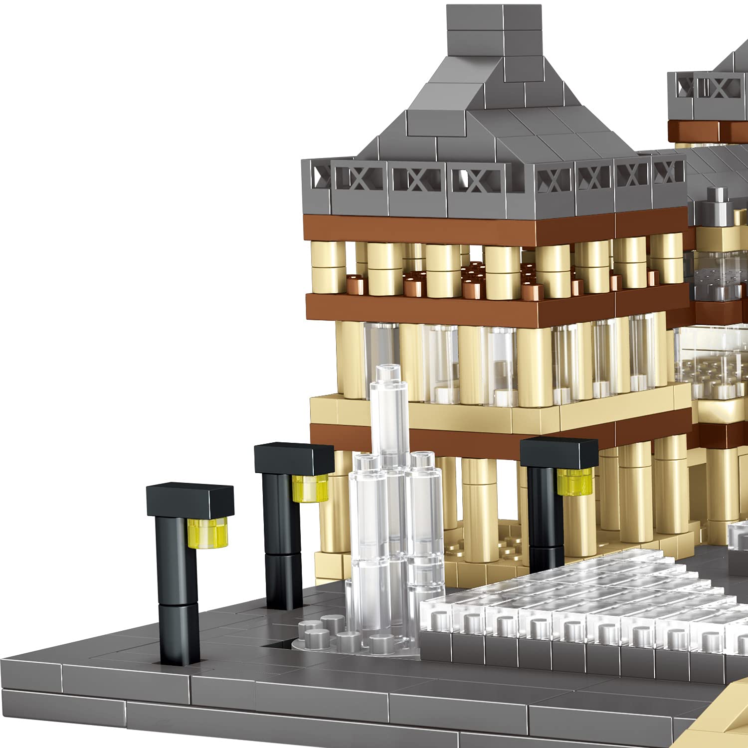 TzFioy Paris Louvre Museum Building Blocks Set (3377Pcs) Famous World Architecture Educational Toys Micro Bricks for Kids Adults