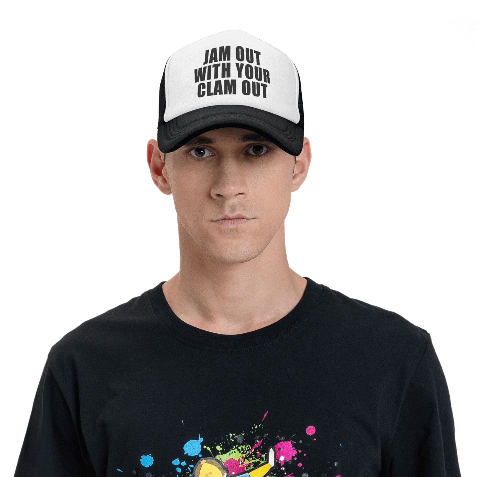 antkondnm JAM Out with Your Clam Out - Unisex Adult Trucker Cap Hat, Color04, One Size