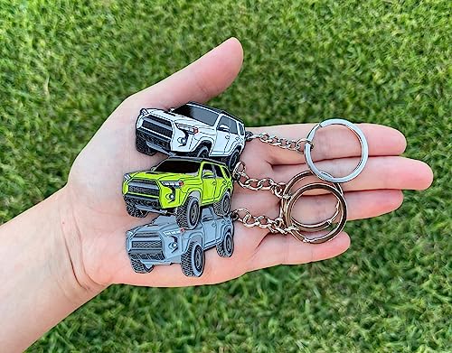 FOUR WHEEL BEAST 4Runner Accessories - Keychain 4 runner key chain key fob cover - 3rd 4th 5th gen mods car accessories trd 4 runner (Black)