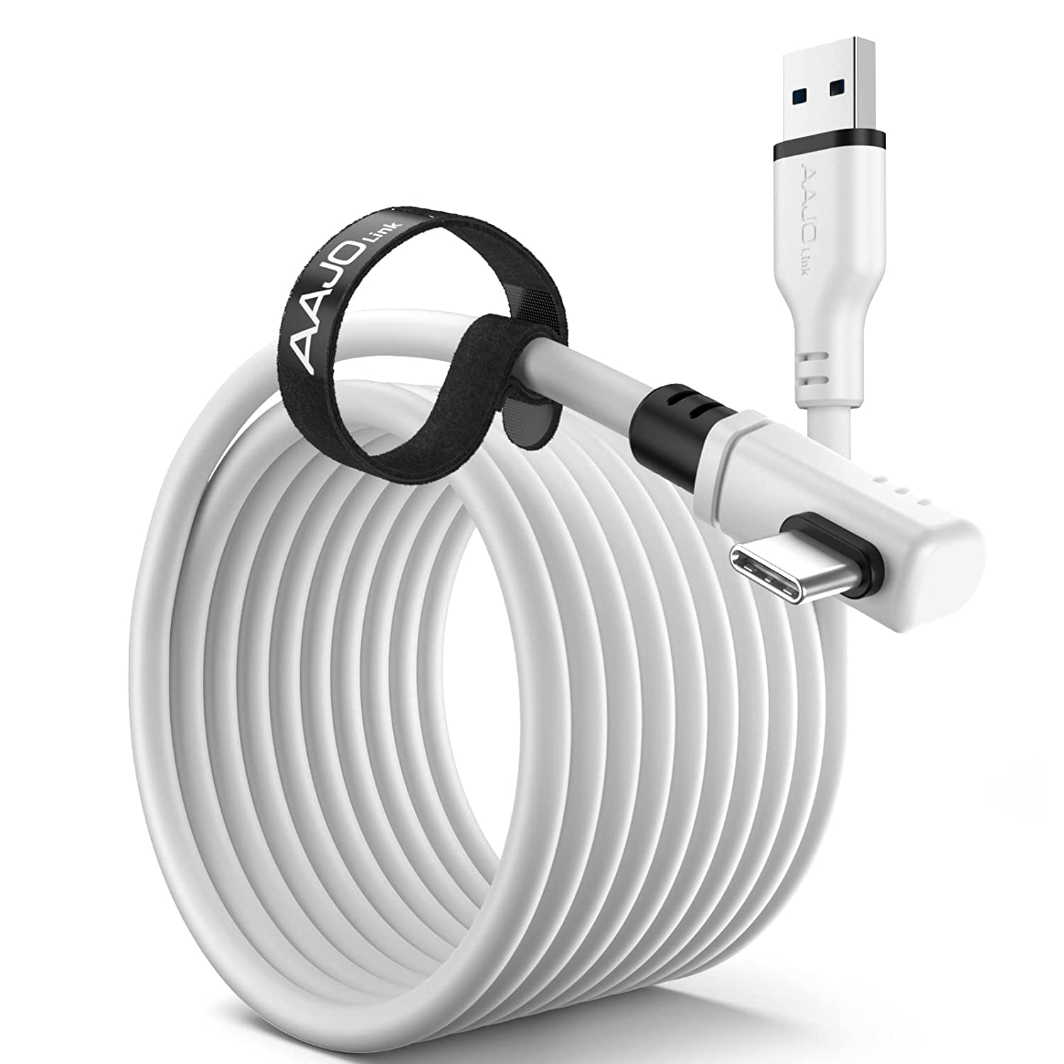 AAJO Link Cable Compatible with Quest 2/1 Accessories, 16 ft USB 3.0 to USB C Charging Cable 5 Gbps High-Speed Data Transfer Gaming PC, Steam VR