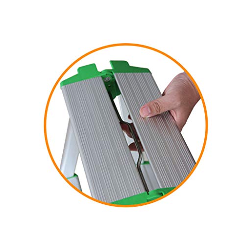 PENGJIE Folding Ladder Step Stool Ladder 3 Step Folding Aluminum Stool Heavy Duty Steel Portable Anti Slip Mat Tread Compact 120 Kg Capacity