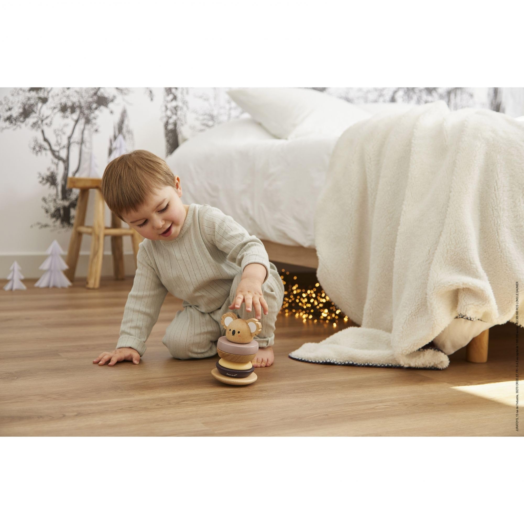 Janod World Wildlife Federation – Wooden Tumbling Koala - 6 Piece Set – Ages 12 Months+ - J08601