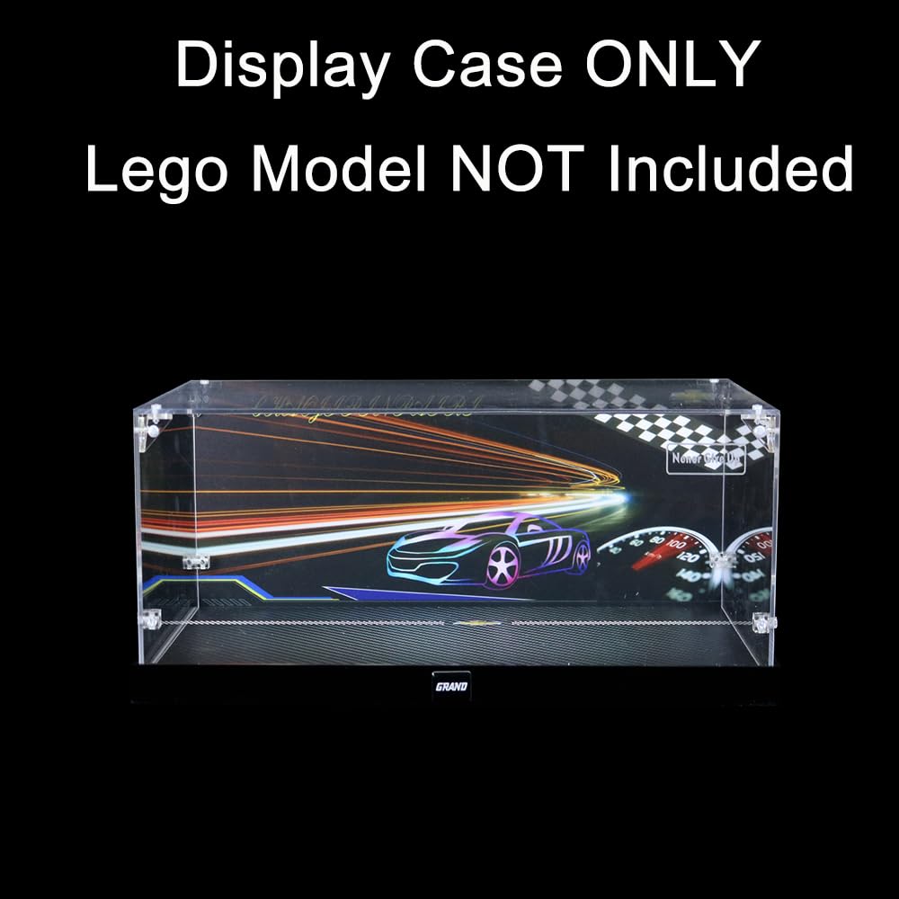 ANGFJ Acrylic Display Case for Lego Technic NASCAR Next Gen Chevrolet Camaro ZL1 42153 Building Set;(NOT Included The Model)