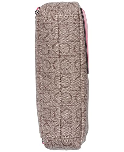 Calvin Klein Jana Novelty Convertible Crossbody & Belt Bag, Almond/Taupe/Pink Flambe