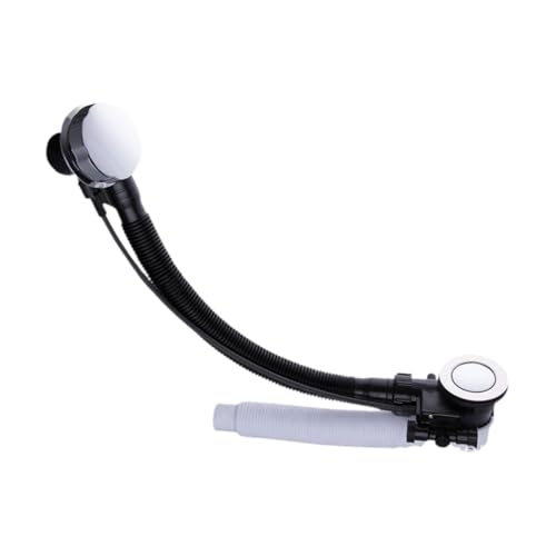 Bathtub Drain Pipe, Universal Overflow Bathtub Draining Hose, Flexible Bath Waste for Lavatory Hotel Restroom Kitchen, Center distance 68cm