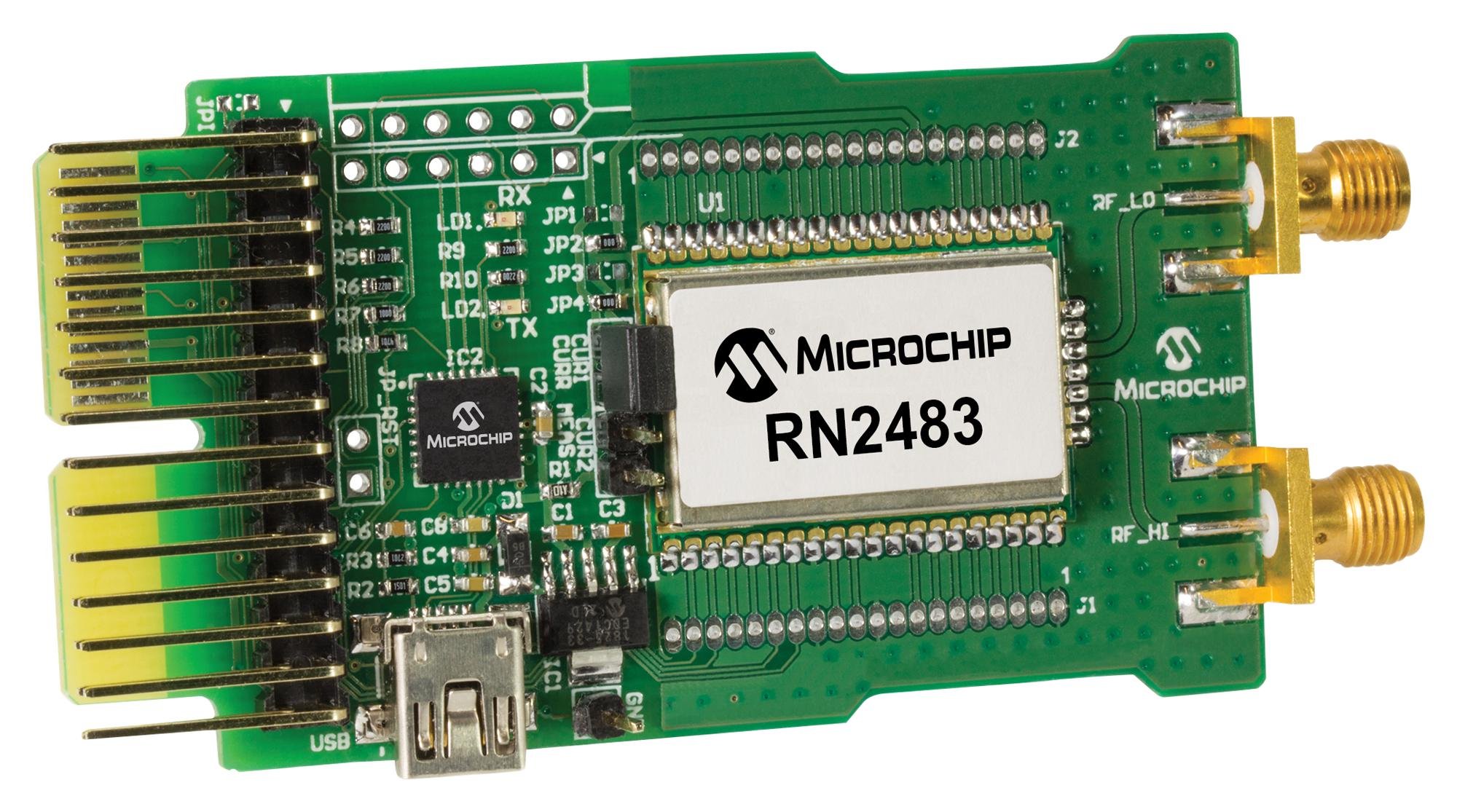 Daughter Board, 48MHz MCU, Dual 433/868MHz Antenna, UART/USB, Solder Pad for GPIO