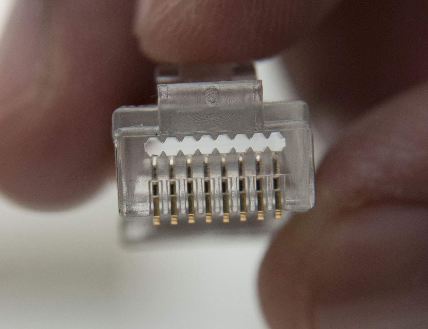 Sabra Technologies Shielded rj45 cat6 cat 6a connectors Gold Plated Cat6 Pass Through Connectors 23awg Cat6 Shielded Cat6/Cat6a Modular Plugs Ethernet Ends (60 PCS)
