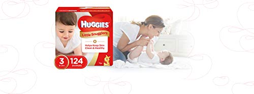 Huggies Little Snugglers Baby Diapers, Size 3, 124 Count, GIANT PACK (Packaging May Vary)