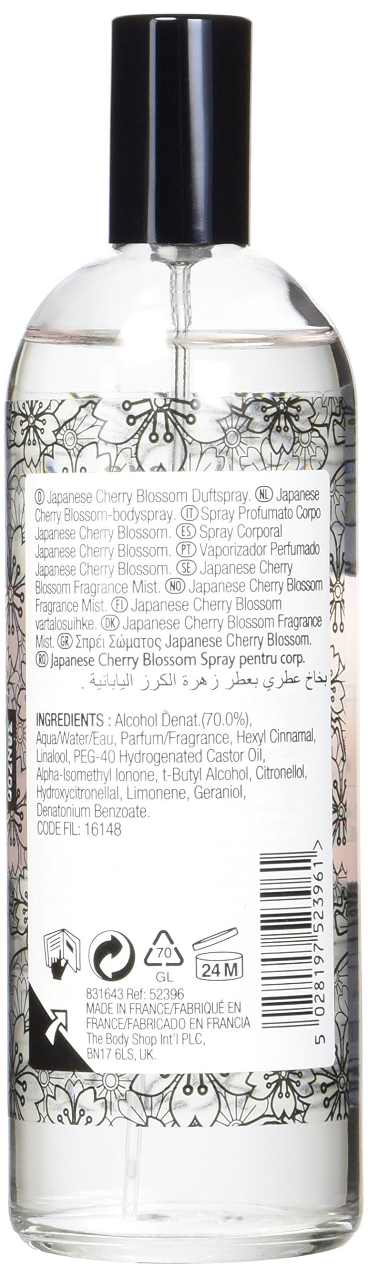 The Body Shop Japanese Cherry Blossom Fragrance Mist, 3.3 Fl Oz