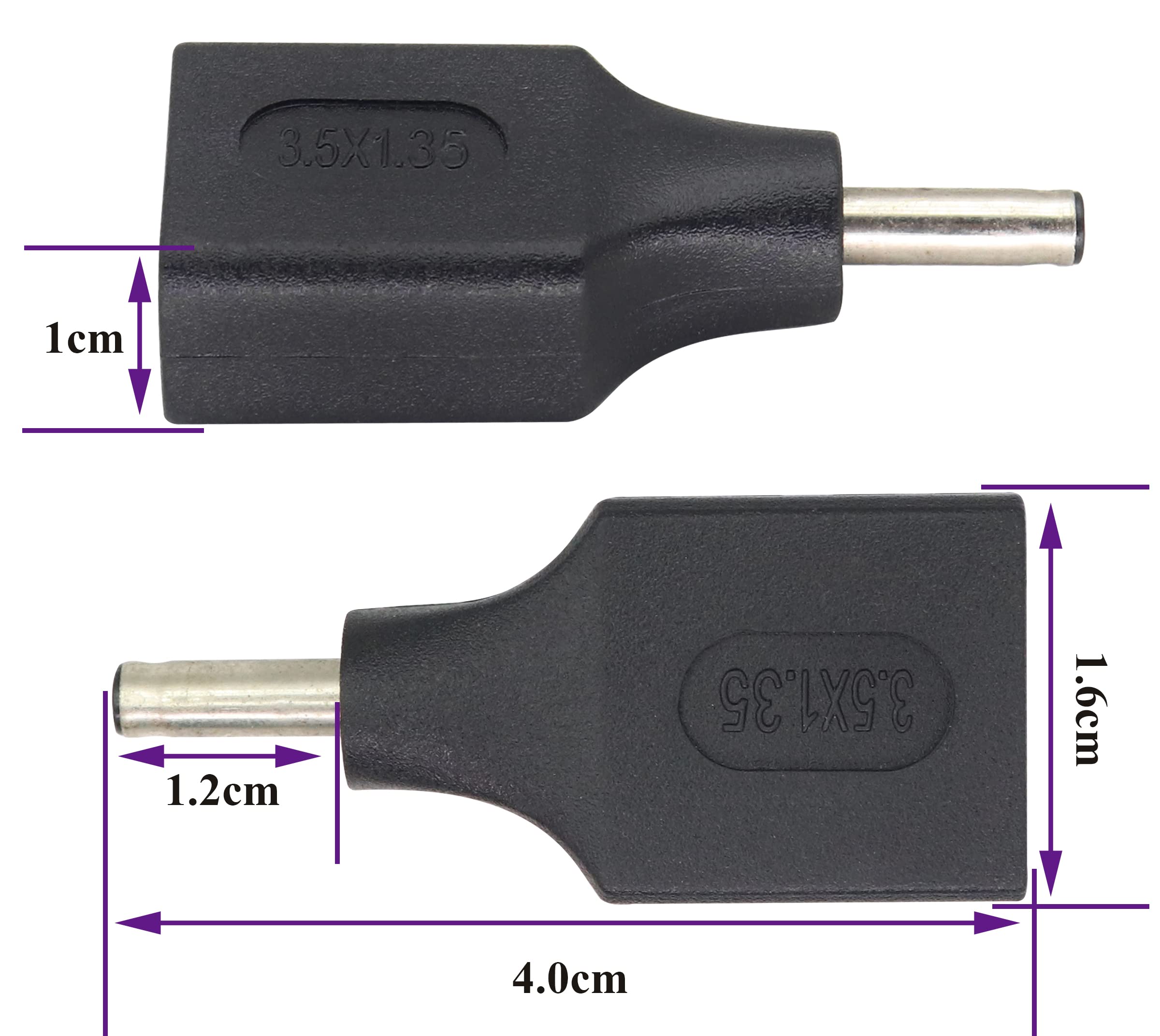 AAOTOKK (2 Pack USB to DC 3.5×1.35mm Power Adapter 5 Volt USB 2.0 A Female to DC 3.5 × 1.35 mm Male Jack DC 5V Barrel Power Plug Charger Cord Connector for 5 V DC or USB Charging Device(F/3.5×1.35)