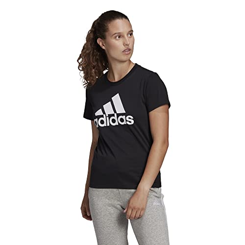 adidas womens Essentials Regular T-shirt Black/White 4X