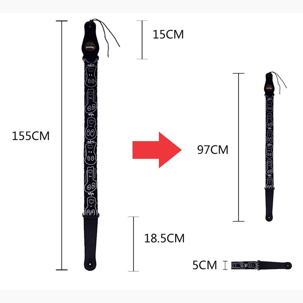 Guitar Bass Strap,Polyester Strap for Acoustic Guitar, Electric guitar, Bass guitar