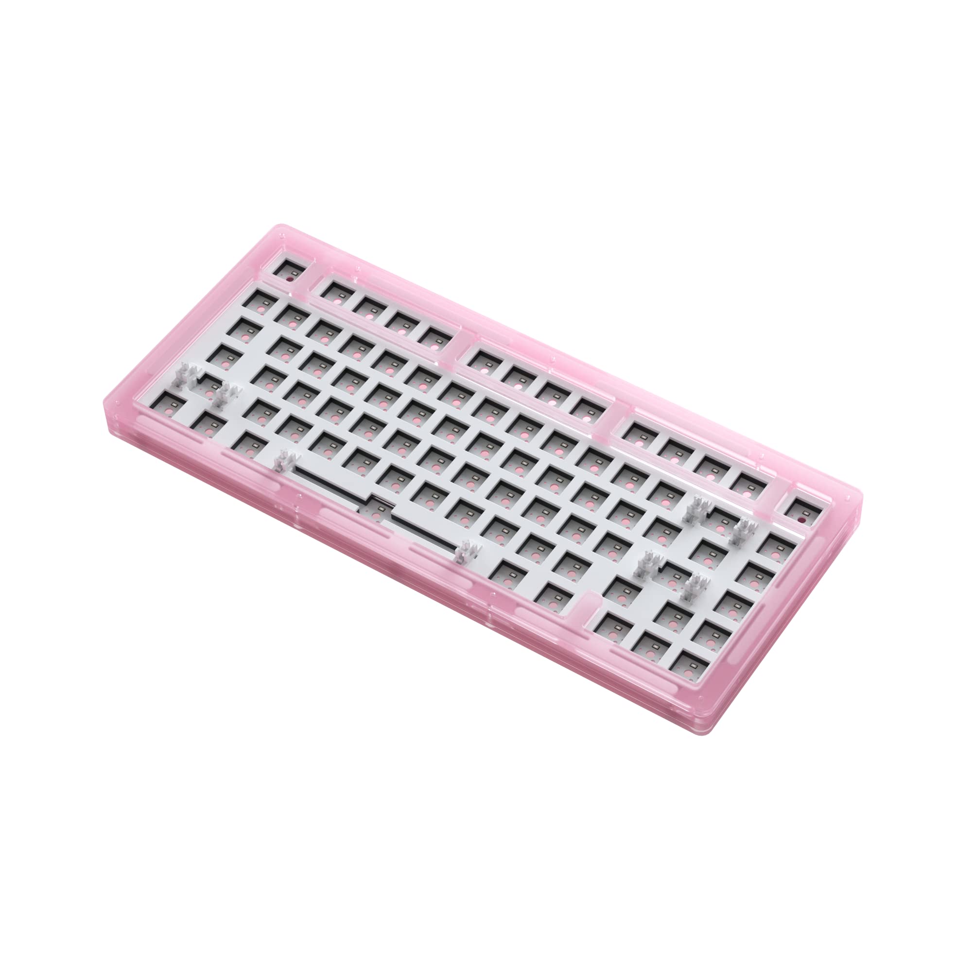 EPOMAKER ACR75 Kit 75% 81-Key Arcylic Gasket Mount Mechanical Keyboard Kit for Windows/Mac/Linus (Pink)