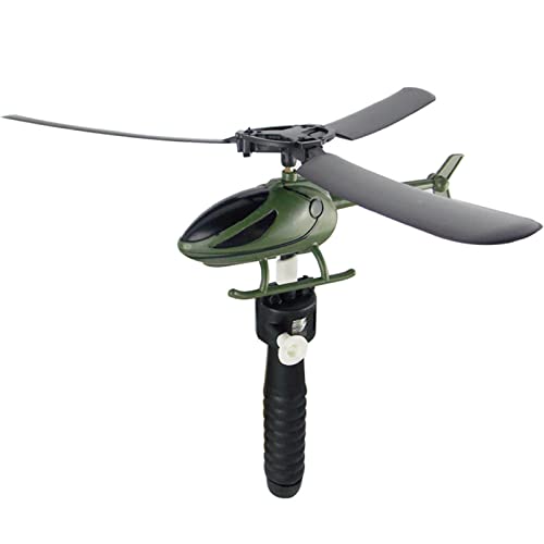 ANPIOX 3 Pieces Handle Pull Wire Power Helicopter Pull Wire Helicopter Outdoor Bamboo Dragonfly Aircraft Popular Toys for Children's Toys Boys Gifts