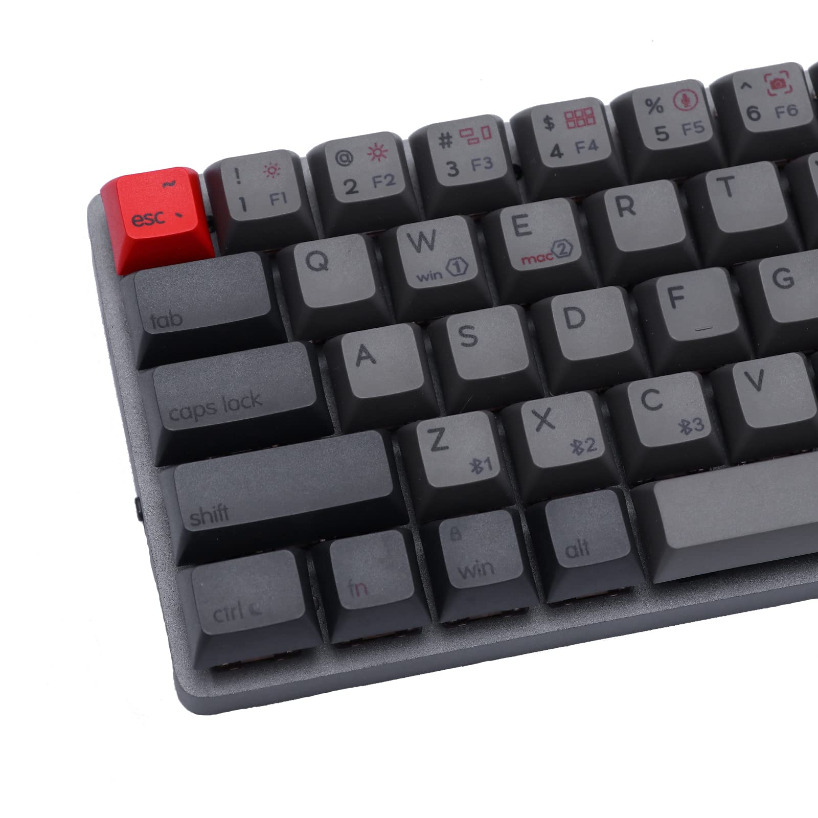 EPOMAKER NT68 65% RGB Hotswap Bluetooth 5.1 Wireless Wired Mechanical Gaming Keyboard with Foldaway Stand, 1900mAh Battery for Mac/Win/Gamer (Gateron Red Switch, Grey Black for Win)