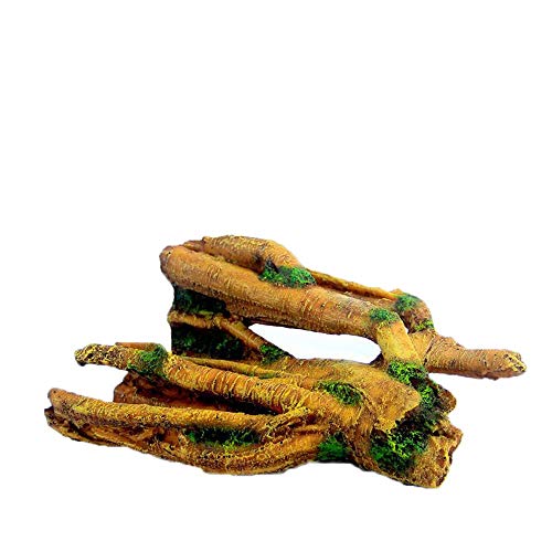 SLOCME Aquarium Resin Tree Trunk Ornament - Fish Tank Wood House Decor, Betta Fish or Other Pets Can Swim Through The Branches
