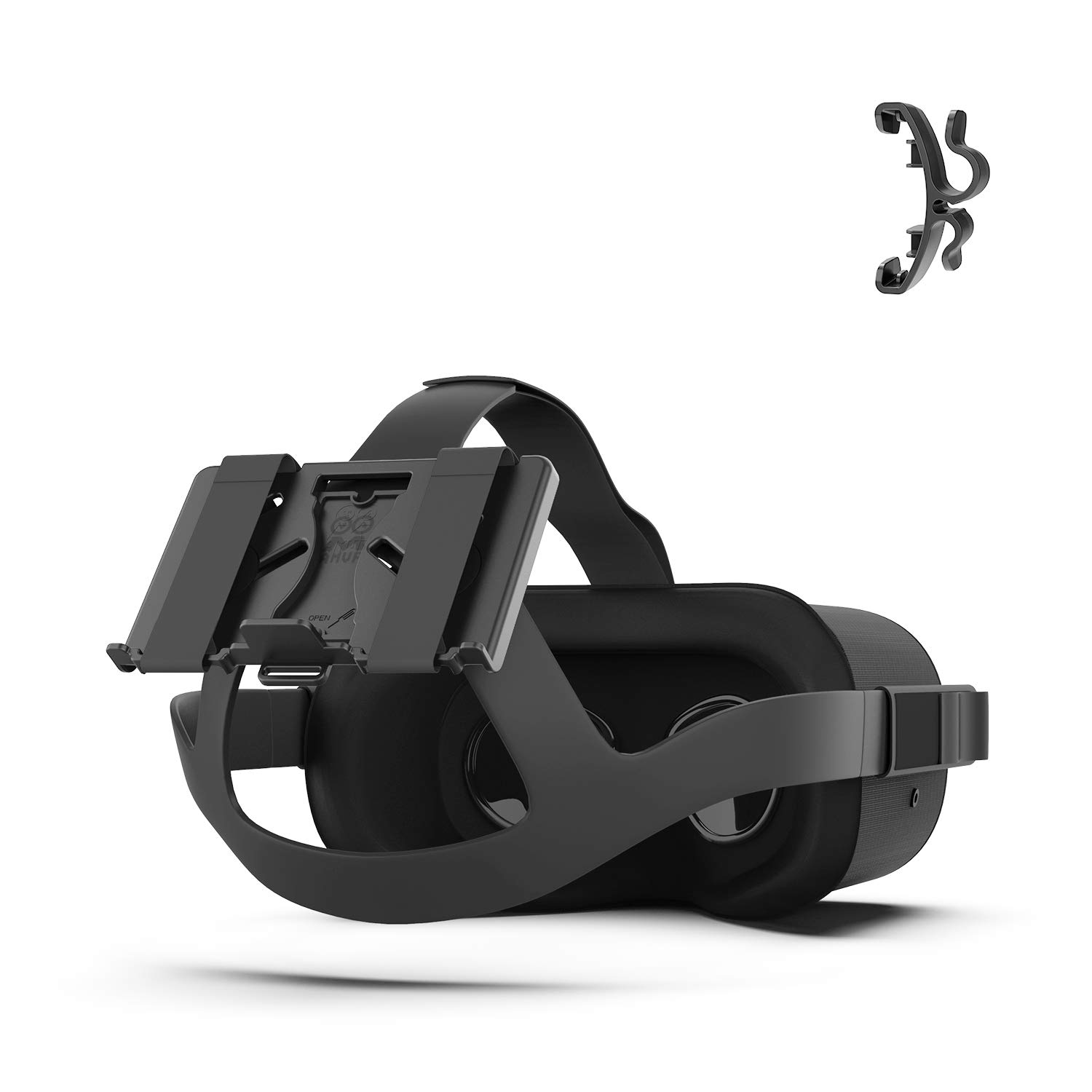 AMVR Powerbank Fixing Bracket, Battery Holder for Oculus Quest or Vive Deluxe Audio Strap, Fixed on The VR Headset Strap or on The Waist, Compatibly Multiple Sizes Mobile Power (Without USB Cable)