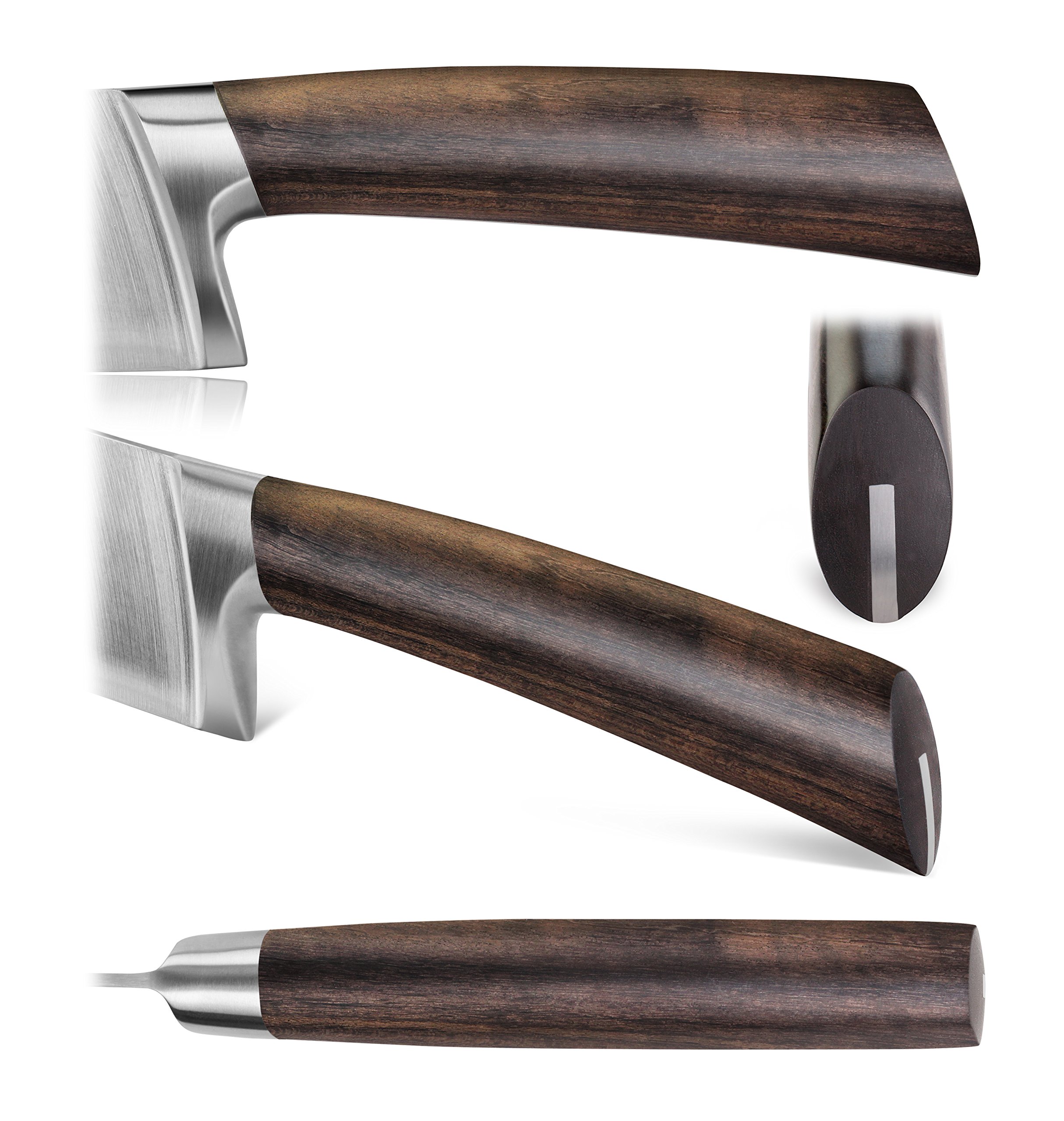 Cangshan TA Series 1021356 Swedish 14C28N Steel Forged 3-Piece TAI Knife Block Set, Walnut