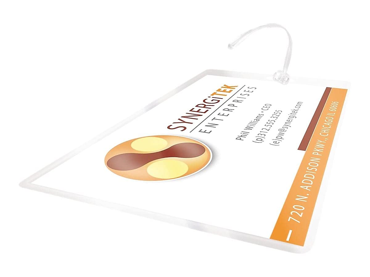 GBC Swingline Laminating Sheets, Thermal Laminating Pouches, Badge/ID Card Size, 10 Mil, HeatSeal LongLife, 100 Pack (3202104)