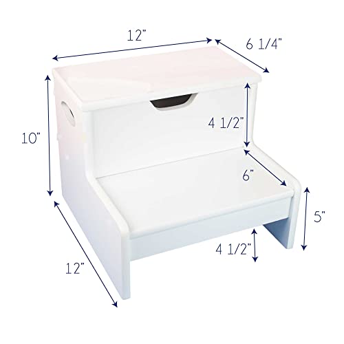 Personalized Safari Animals White Storage Step Stool