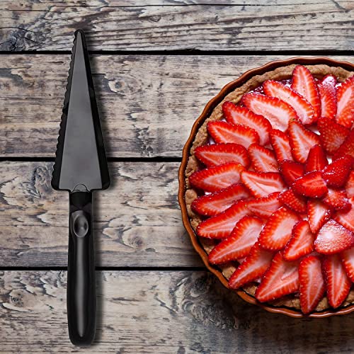 Black Disposable Plastic Pie Server – 72 Pack 10 Inch Disposable Cake Spatula for Easy Cleanup – Serving and Cake Cutter in One Utensil – Convenient Serving Utensils for Cakes and Pizzas