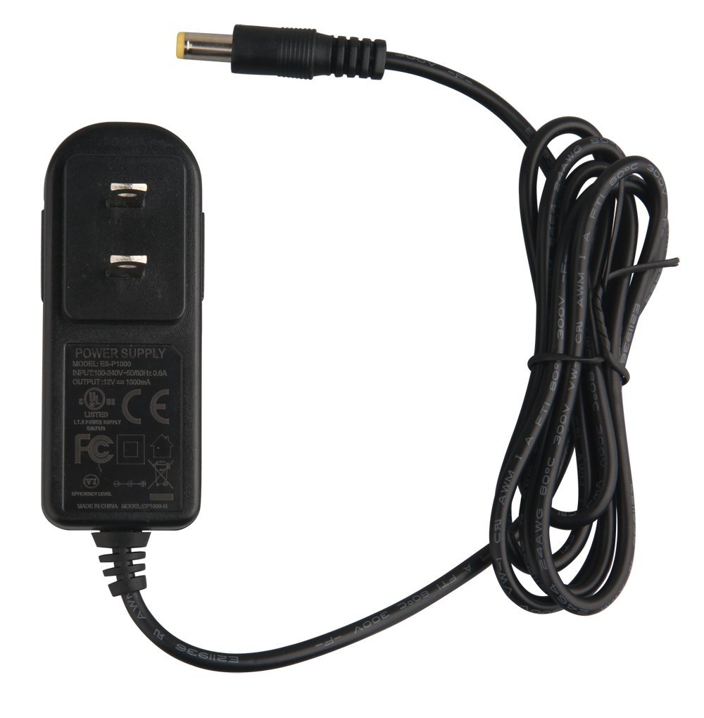 DC12V 1A Switching Power Supply Adapter, Security Camera Power Adapter, CCTV Power Supply, 100-240V AC to 12V DC 1Amp (1000mA) Charger Cord for LED Strip Lights, Security Dome/Bullet Camera,Wall Plug