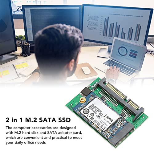 Adapter M.2 SSD, Large Capacity M.2 SSD Portable Compact 2 in 1 Plug and Play for Office for Home (16GB)