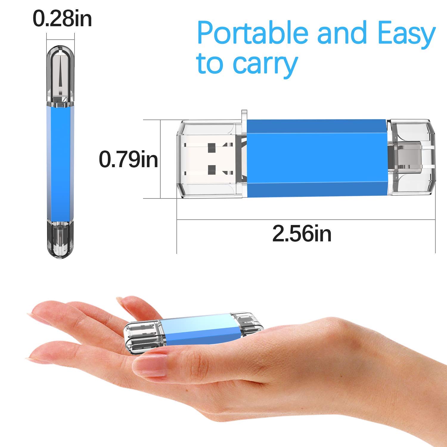 TOPESEL 32GB USB 3.0 Type C Dual OTG Flash Drive USB C Thumb Drive Memory Stick for USB-C Smartphones,Tablets & New MacBook