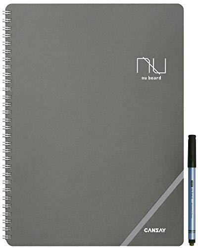 Nu Board A4 Size (8.8 x 11.9 inch) International Edition NAA404US08 Whiteboard Notebook - Dry Erase Notebook - Environmentally Reusable Notebook