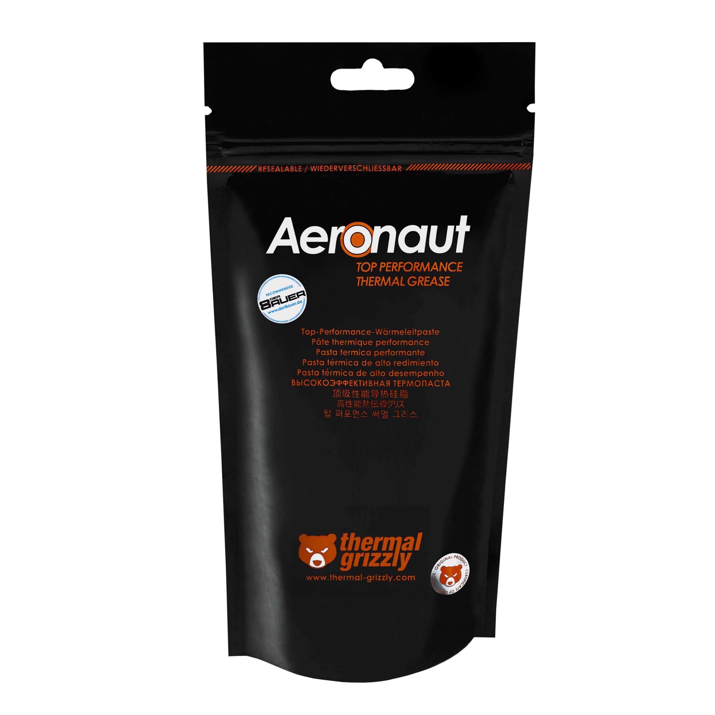 Thermal Grizzly - Aeronaut - 7.8 Gram/3 ml - High Performance Thermal Paste - Ideal Entry Level Thermal Grease - Compatible with Most Cooling Solutions CPU/GPU/PS4/PS5/Xbox