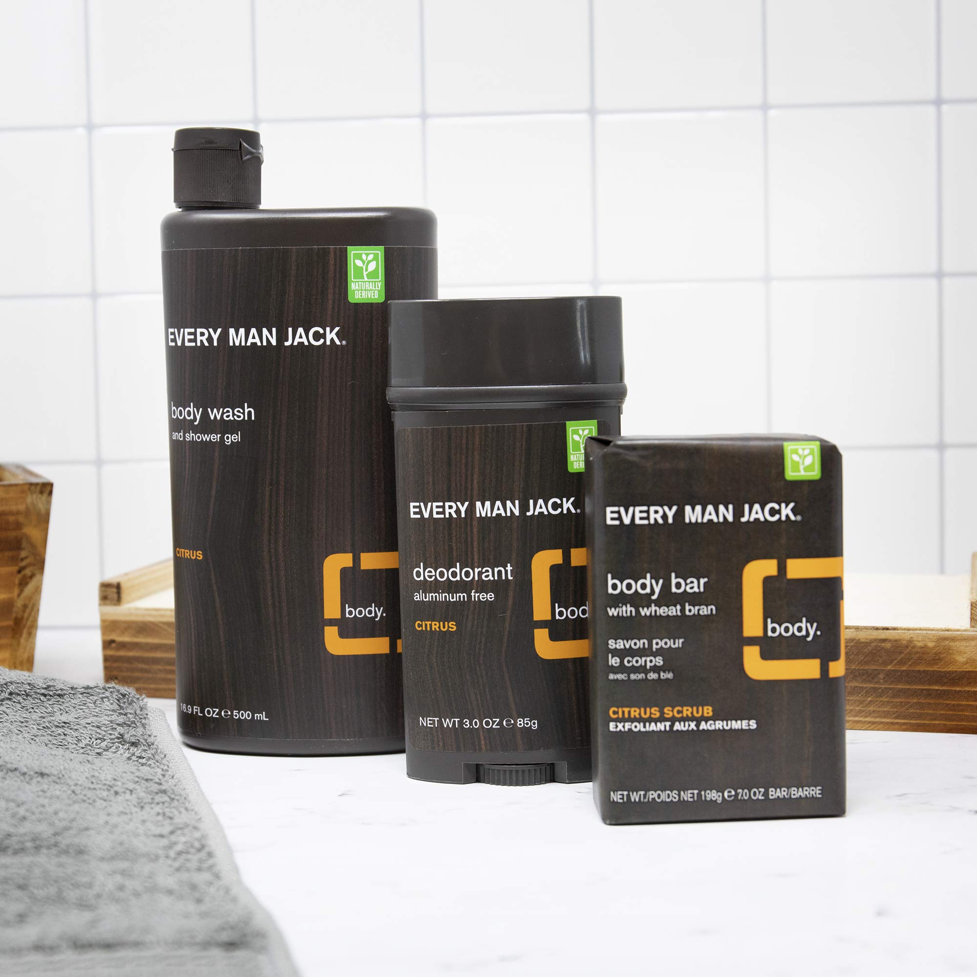 Everyman Jack Body Wash Shower Gel, Citrus Scrub, 16.9 Fl Oz (APR-002)