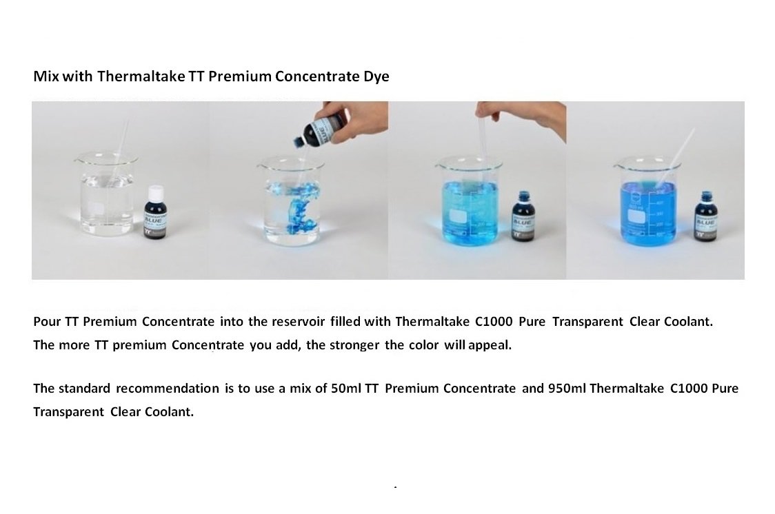 Thermaltake C1000 1000ml Pure Transparent Pre-mixed Clear Coolant Cooling CL-W114-OS00TR-A