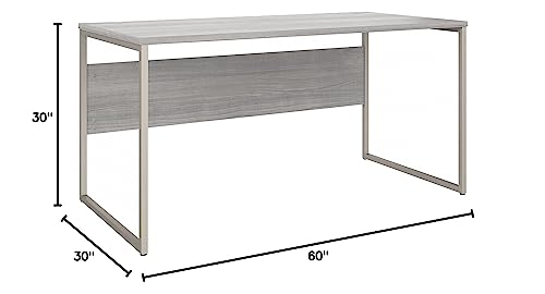 Bush Business Furniture Hybrid Computer Table Desk with Metal Legs, 60W x 30D, Platinum Gray