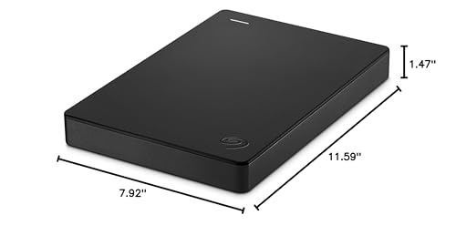 Seagate Portable Drive, 1TB, External Hard Drive, Black, for PC Laptop and Mac, 2 Year Rescue Services, Amazon Exclusive (STGX1000400)