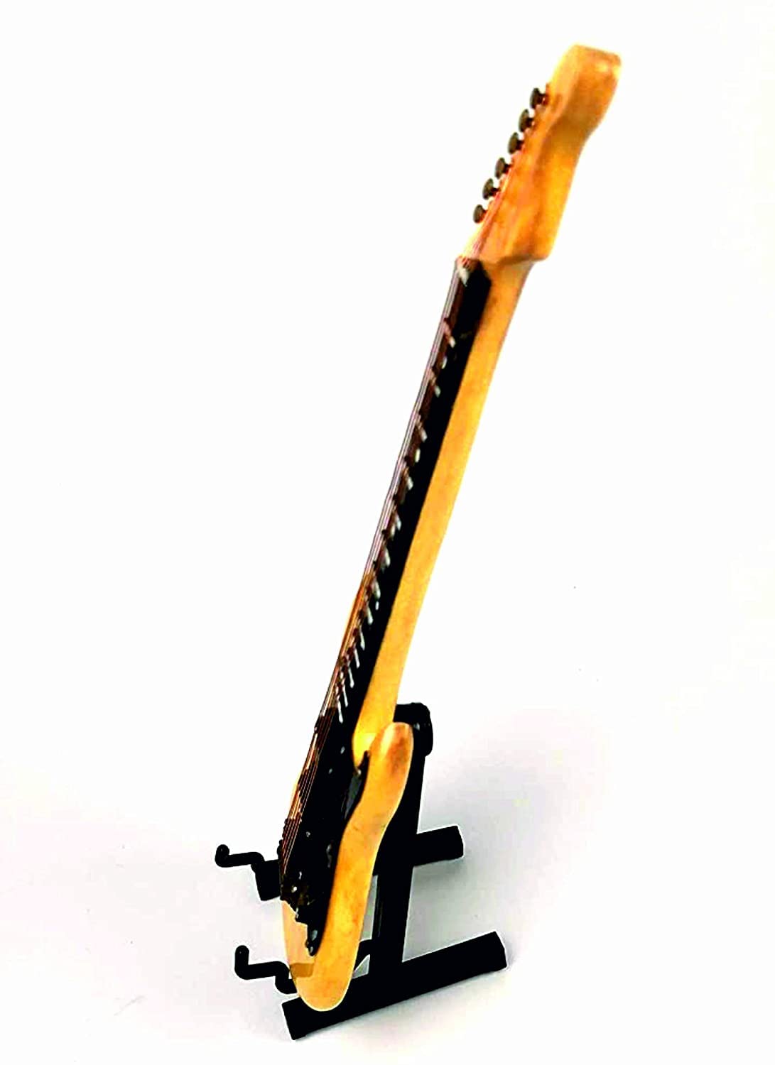 ALANO 17cm Yelloe Mini Electric Guitar Model Musical Instrument Ornaments Mini Guitar Model Home Decoration (GE21/23A-17)