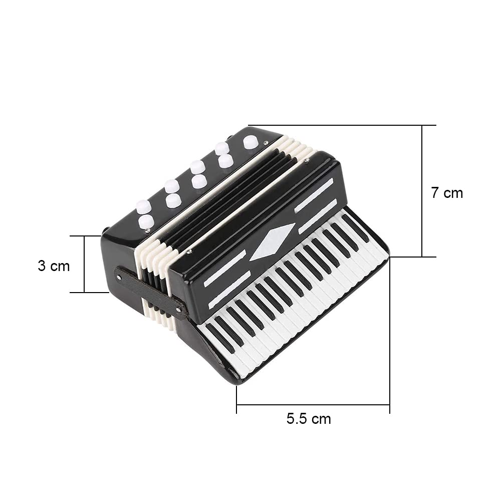 Alano Mini Musical Instrument Accordion Model Musical Instrument Decoration Ornaments (7cm)
