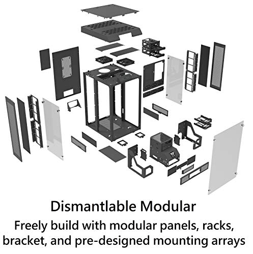Thermaltake Tower 900 Black Edition Tempered Glass Fully Modular E-ATX Vertical Super Tower Computer Chassis CA-1H1-00F1WN-00