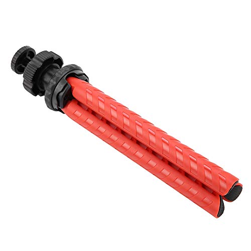 Action Camera Tripod, Foldable Tripod, Lightweight Rotation Durable for Mobile Phone for Small Size Action Cameras(red)