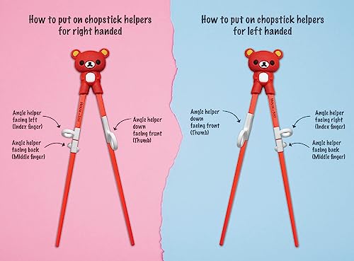 House of Stix kids chopsticks for kids children beginners and adults 4 pairs training chopsticks set with attachable learning chopstick helper right or left handed reusable fun helper
