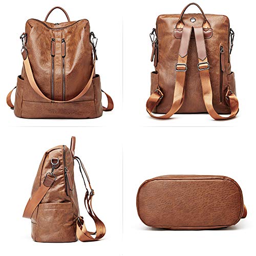 CLUCI Leather Backpack Purse for Women Convertible Large Travel Ladies Designer Fashion Casual Shoulder Bag