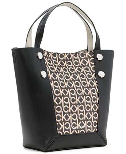Calvin Klein Quinn North/South Mini Tote Crossbody, Black Multi