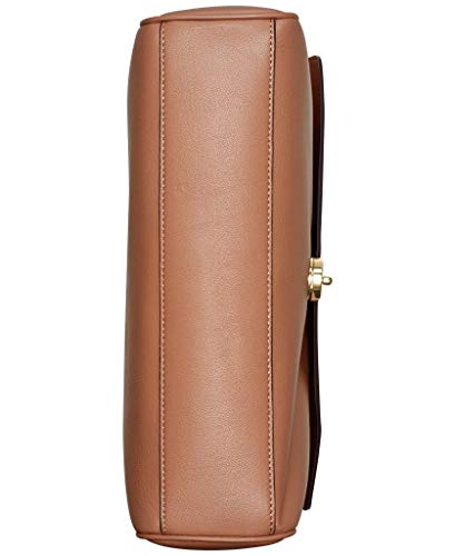 Calvin Klein Soft Lock Lamb Leather Large Convertible Crossbody Shoulder Bag, Caramel