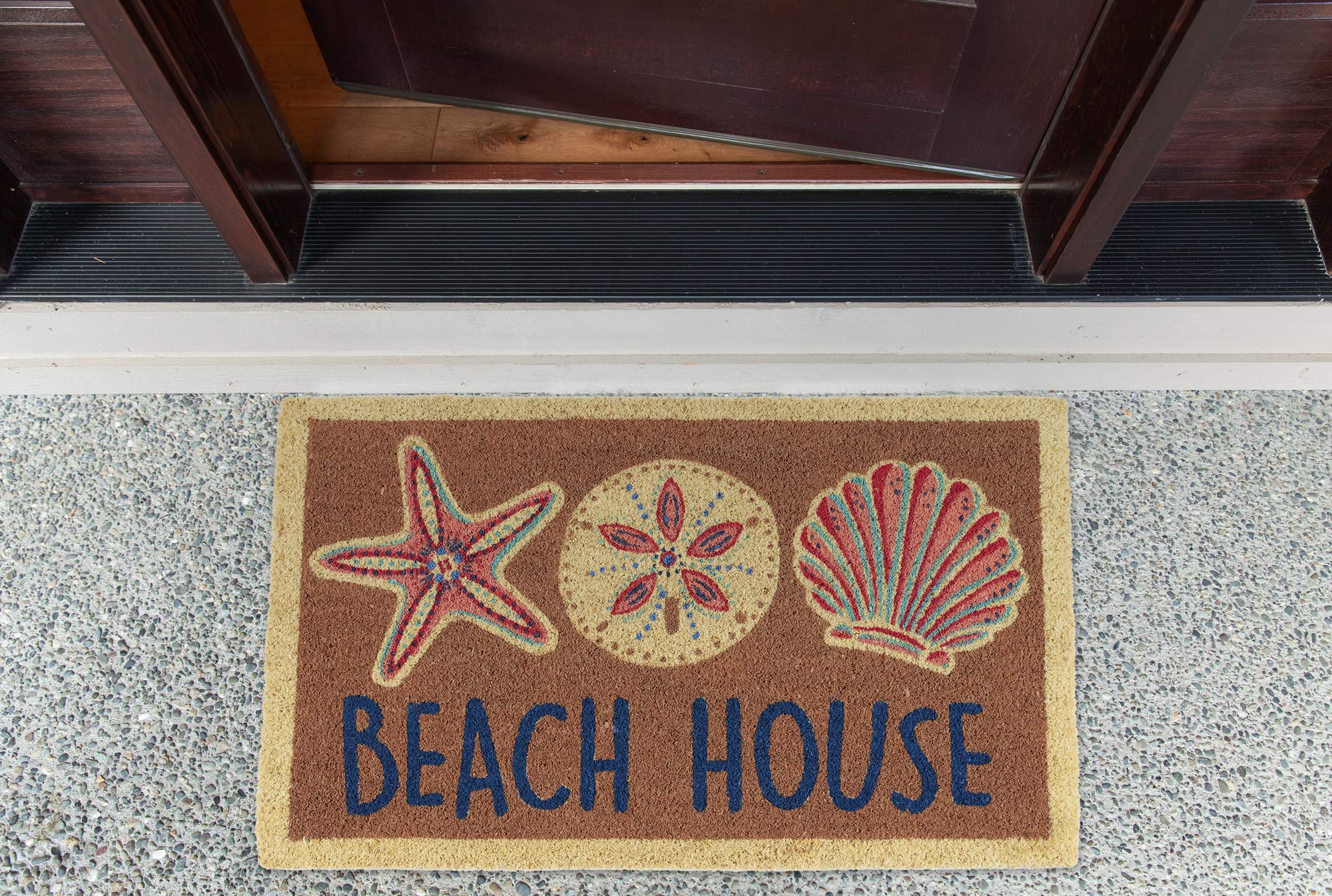 DII Heavy Duty Coir Doormat with Nonslip Vinyl Backing, Welcome Mat Outdoor Entry Way & Front Porch Décor, Home Sweet Gnome, 17x29